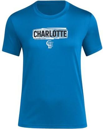 adidas Charlotte FC T-Shirt &agrave; Manches Courtes pour Femme, Sharp Blue/Charlotte FC, S