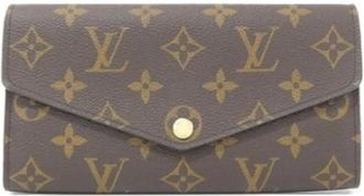 Louis Vuitton Portefeuille long pr&eacute;-poss&eacute;d&eacute; Monogram (bi-pli) - Femme - Pre-owned - Brun - Taille: ONE Size