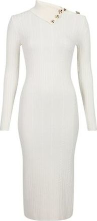 Guess Robe midi c&ocirc;tel&eacute;e &agrave; col asym&eacute;trique