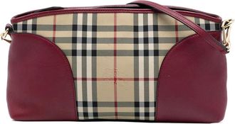 Burberry 2000-2017 Haymarket Check Coated Canvas Chichester crossbody bag - Braun
