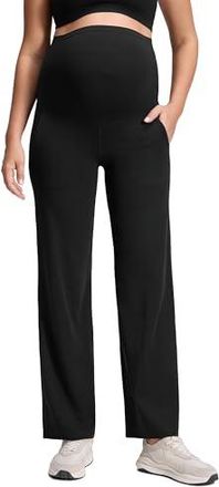 CRZ YOGA Butterluxe Pantalon Legging &Eacute;vas&eacute; de Maternit&eacute; avec Poches Yoga Entra&icirc;nement - 80cm Noir 38