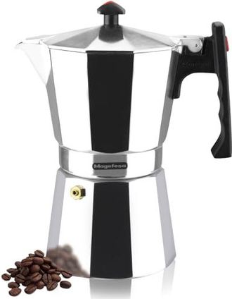 Magefesa Colombia - Espressokocher für 12 Tassen, 600ml, extra dickes Aluminium, für alle Herdarten Geeignet, NICHT Spülmaschinen und Induktionsgeeignet