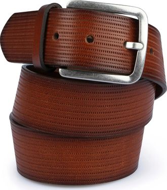 Suitable Ceinture Structure En Cuir Marron