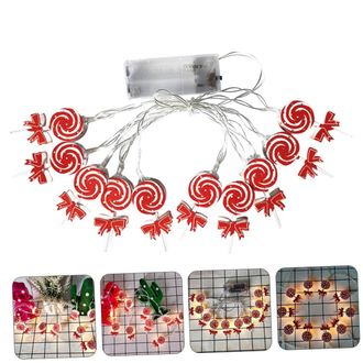 DOITOOL 1 St&uuml;ck 10 Bonbonschnur dekorative Lampe dekoration schlafzimmer weihnachtsgeschenke Niedliche Lollipop-Design Dekorationen Party S&uuml;&szlig;igkeitendekoratio