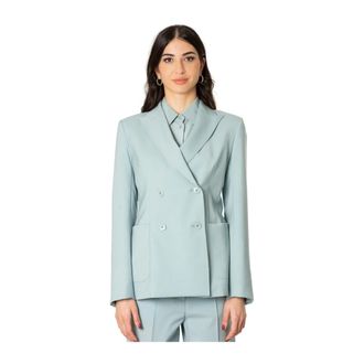 Max Mara Giacca in fresco lana - Femme - Vestes - Bleu - Taille: 38 FR