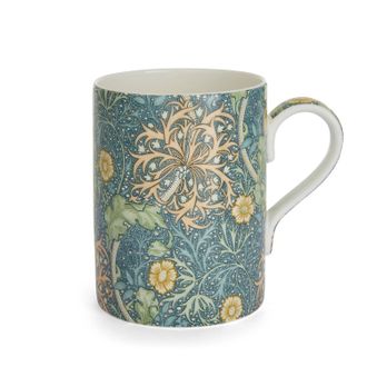 Spode Morris & Co Kaffeetasse mit Henkel, 340 ml, Seetang, Porzellan, sp&uuml;lmaschinen- und mikrowellengeeignet, Neuheit Tasse f&uuml;r Kaffee, Tee, Hot Choco, eleg