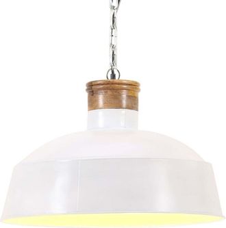 vidaXL Lampe suspendue industrielle 58 cm Blanc E27 Vidaxl