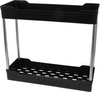 Valiclud Küchen Badezimmer-Organizer Metall-aufbewahrungsständer Platzsparendes Robustes Gewürzregal und Kosmetikablage Vielseitiges Regal für Arbeitsplatte un