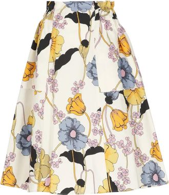 Marni Femme, Jupes, Multicolore, Taille: 36 FR Melodia Poplin Midi Skirt
