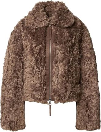 HUGO BOSS Faux Shearling Jacke - - Jackets - Damen - Braun - S
