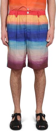 Marni Cotton Bermuda Shorts - Multicolor