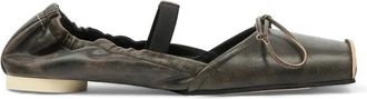Maison Margiela Femme, Chaussures, Brun, Taille: 38 1/2 EU Square Toe Ballerina