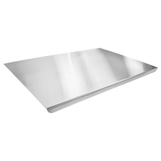 Argon Tableware Schneidebrett f&uuml;r Thekenkante mit Lippe aus Edelstahl - 60 x 40cm - 1x Gr&ouml;&szlig;e Metall Rutschfest K&uuml;che Arbeitsplattenschoner Schutz Essen Schneiden Serv