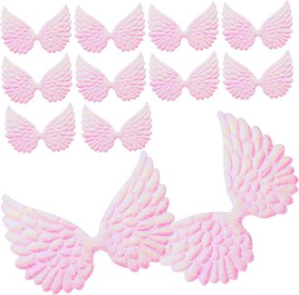 PartyKindom 12stücke STK Tuch Engel Flügel Bastelarbeiten DIY Mehrzweckkleine Flügel Für Kleidung Rucksack Dekoration