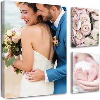 Feeby Ihr Foto auf Leinwand 70x100 cm SOFORT ONLINE VORSCHAU Ihr eigenes Bild auf Leinwand,Wandbild mit Wunschmotiv - Pers&ouml;nliches Kunstdruck