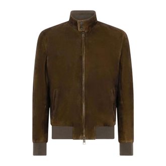 Boglioli Veste Bomber en Daim - Homme - Vestes - Vert - Taille: 2XL