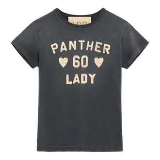 Valentino Garavani Panther Lady T-Shirt - - Tops - Damen - Grau - XS