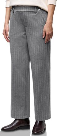 Street One Damen 3817469 Straight Leg Hose, Dark Pelican Grey Mel, 46W / 30L