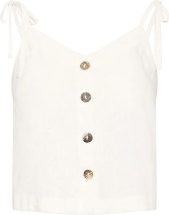 Ichi Ichi, Femme, Tops, Blanc, Taille: 44 FR Haut féminin Cloud Dancer avec boutons