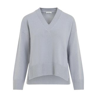 PESERICO Pull &agrave; col en V - Femme - Pulls - Bleu - Taille: 38 FR