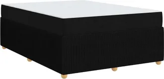 vidaXL Cadre de lit avec matelas avec matelas Noir 160 x 200 cm tissu vidaXL