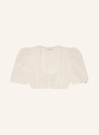 Alpenherz Alpenherz Dirndlbluse Sarah Mit Seide weiss