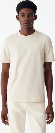 Arket Interlock-T-Shirt Mit Normaler Passform -Wei&szlig;