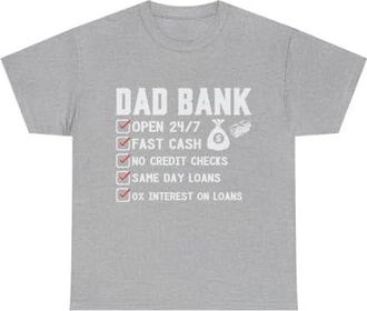 Generic Tee shirt Homme Dad Bank, Papa id&eacute;e cadeau humour dr&ocirc;le amusant Taille 3XL, Couleur Sport Grey