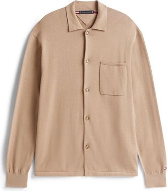 Tommy Hilfiger Leichtes Strickhemd mit aufgesetzter Brusttasche in