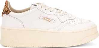Autry Femme, Chaussures, Blanc, Taille: 37 EU Medalist Platform Baskets