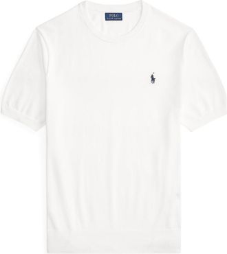 Ralph Lauren Strickshirt aus Baumwolle mit Logo-Aufn&auml;her in