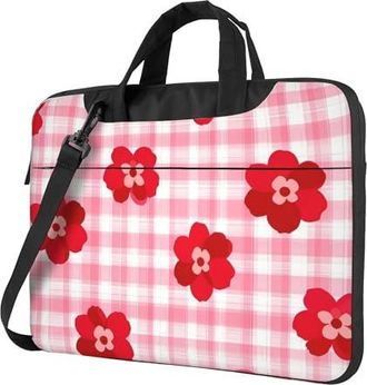 Generic Housse de protection antichoc pour ordinateur portable de 15,6, &agrave; carreaux avec bandouli&egrave;re, pour homme et femme, multicolore, 15.6 inch