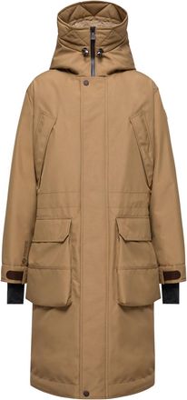 Moncler Moncler Foux Gore-tex Laminate Hooded Long Down Ski Jacket, Men, Beige, Size: 1