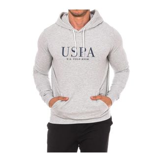 U.S.Polo Association Kapuzenpullover mit verstellbarer Kordel - - Sweatshirts & Hoodies - Herren - Grau - M