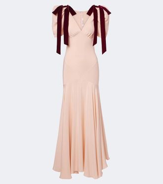 Rodarte Maxikleid aus Seiden-Cr&ecirc;pe