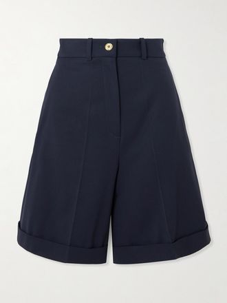 Patou Shorts Mit Geradem Bein Aus Twill Aus Einer Baumwollmischung - Blau