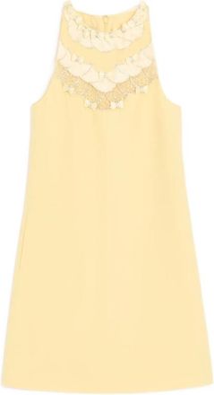 Valentino Rhinestone-embroidered Bow-detail Mini Dress