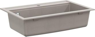 vidaXL Waschbecken Grau 795 x 505 mm Granit vidaXL
