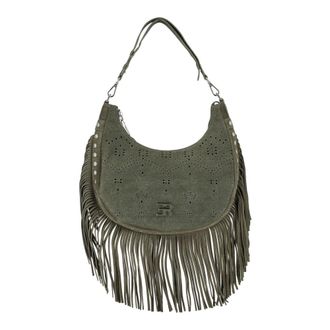 Ermanno Scervino Femme, Sacs, Vert, Taille: ONE Size Sac Hobo en Toile Terra Sangallo