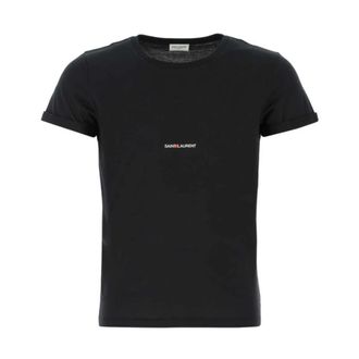 Saint Laurent Rundhals T-Shirt in Schwarz - - Tops - Herren - Schwarzk - XL