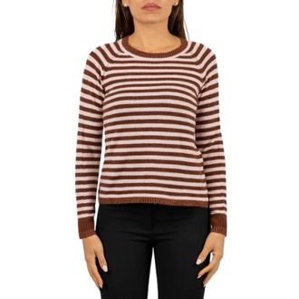LuckyLu Pull &agrave; col rond - Femme - Pulls - Brun - Taille: 40 FR