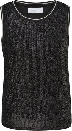 Comma T-Shirt Glamour Blusentop mit Pailletten