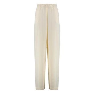 Fabiana Filippi Femme, Pantalons, Beige, Taille: 42 FR Wide Leg Cropped Pants