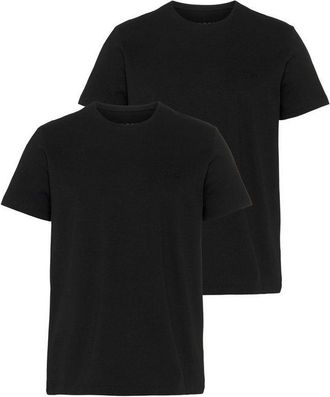 BOSS Rundhalsshirt TShirtRN 2P Comfort (Packung, 2-tlg., 2er Pack) mit Ton-in-Ton BOSS Logo-Schriftzug