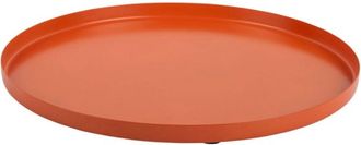Present Time Tray Servir Round small Bright orange