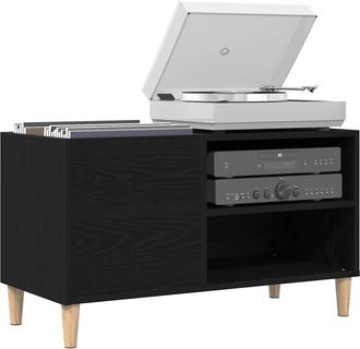 Generic Plattenschrank, Schallplattenschrank mit viel Stauraum, Plattenspieler Schrank f&uuml;r Wohnzimmer, LP Schrank, Schallplattenst&auml;nder, (84,5 x 38 x 48 cm)