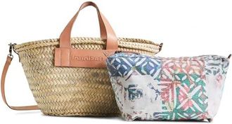 Desigual Bols_Summer Ibiza, Sac à Main Femmes, Blanc, Taille Unique