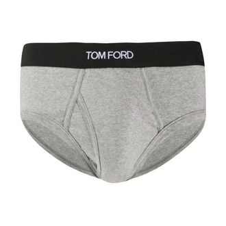 Tom Ford Logo Waistband Briefs - - Underwear - Herren - Grau - M