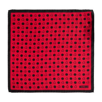 Moschino Homme, Accessoires, Rouge, Taille: ONE Size Pochette de costume en soie