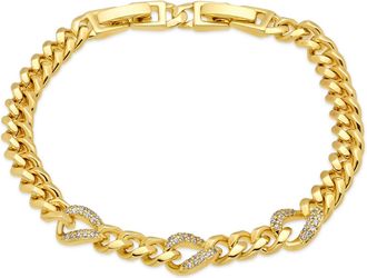 Luxenter Armband aus Legierungsmetall und brillantem Zirkonia, gefertigt in 18-karat-Gelbgold - Balhaj